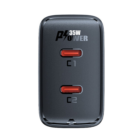Acefast Gan Fast Dual Port Charger With Two 35W USB-C Ports - A49 Blac ...